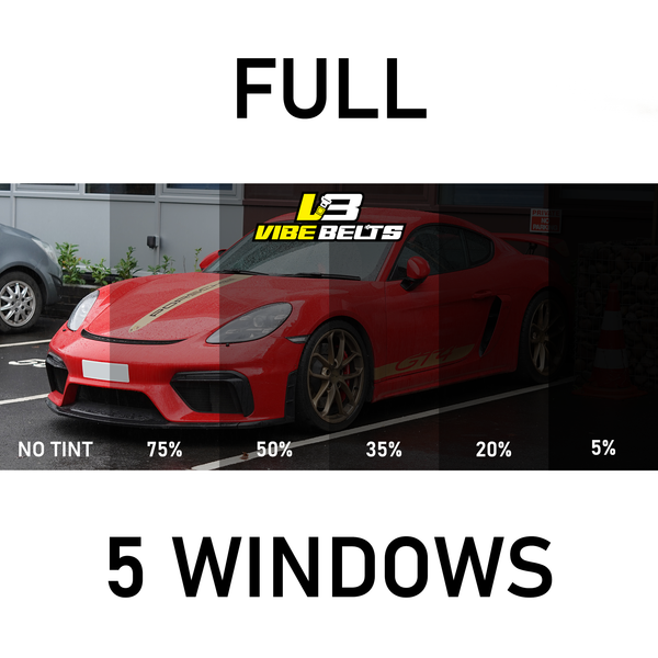 Window Tinting - Full 5 Windows – Vibe Belts - Custom Seat Belts